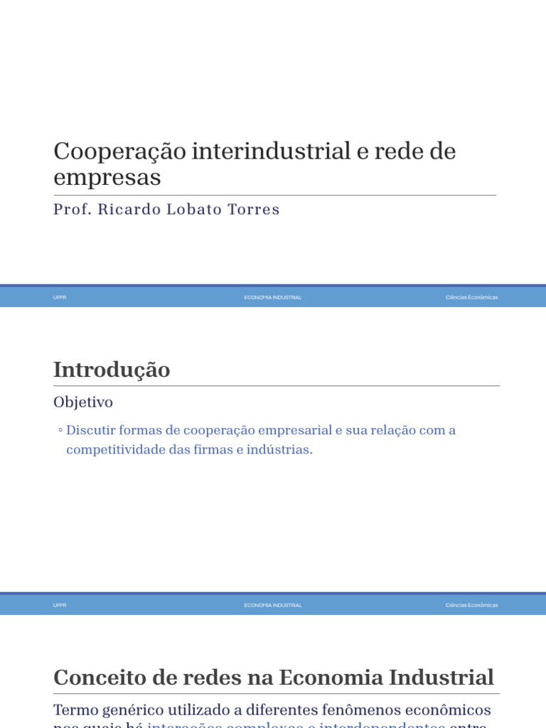 Cooperação Interindustrial e Competitividade | PDF | Economia | Despesa