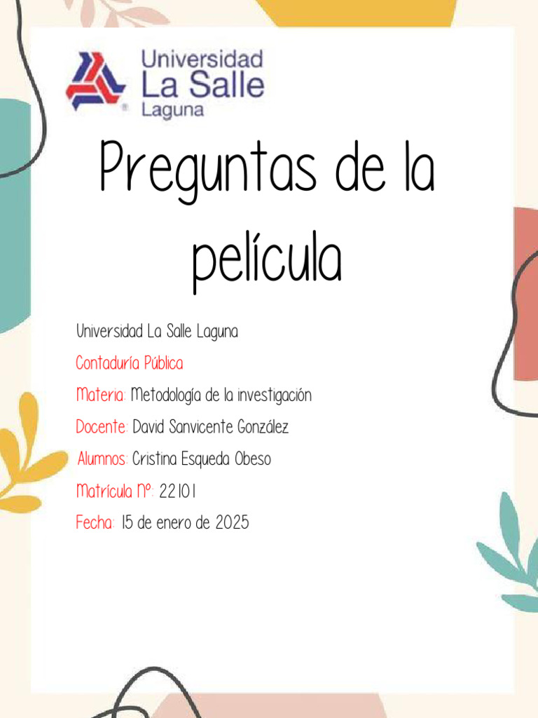 Preguntas Pelicula La Verdad Oculta | PDF