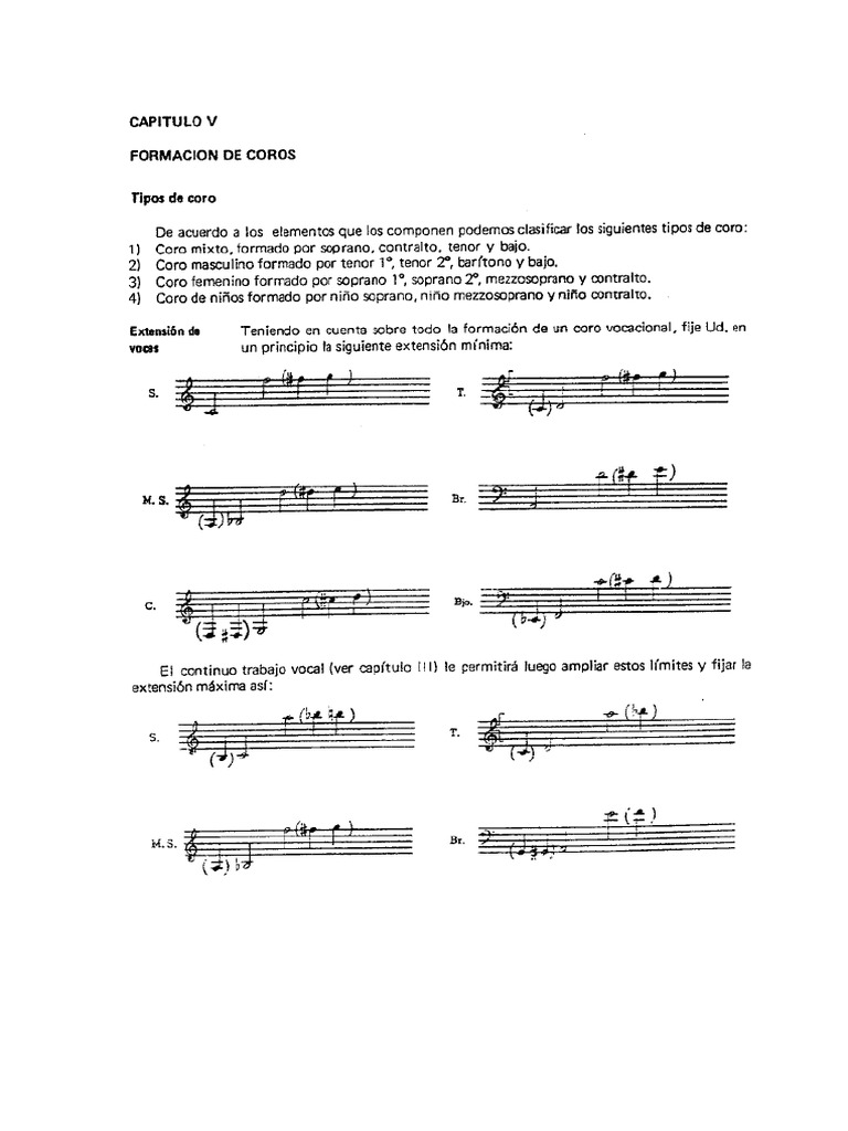 Formación de Coros | PDF