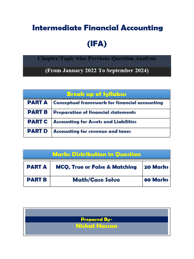 IFA Question Analysis | PDF | Expense | Dividend