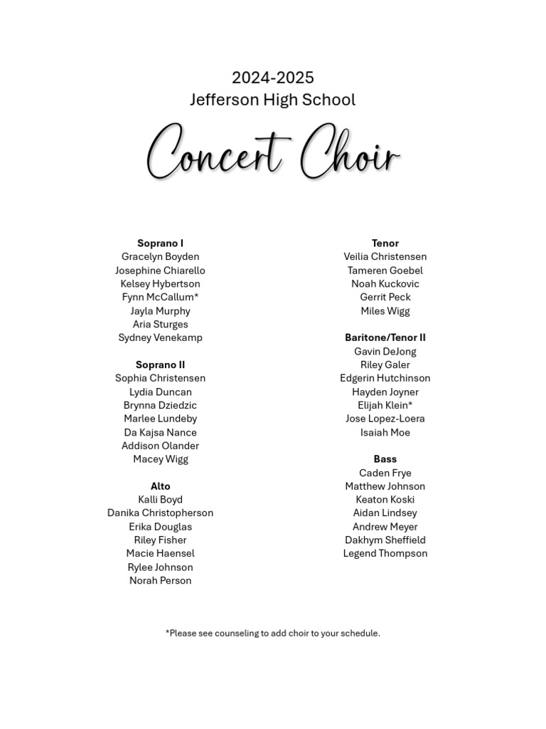 Concert Choir 24.25 | PDF