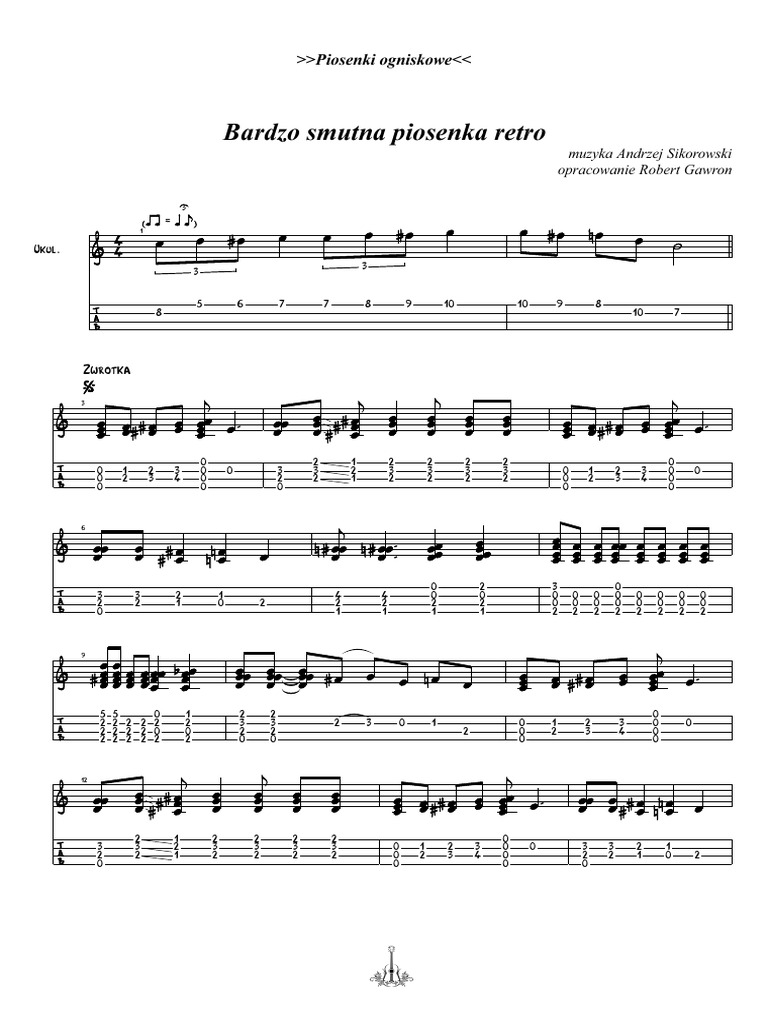 Bardzo Smutna Piosenka Retro | PDF