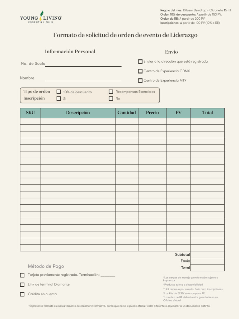 Formato de Eventos Liderazgo 1 | PDF