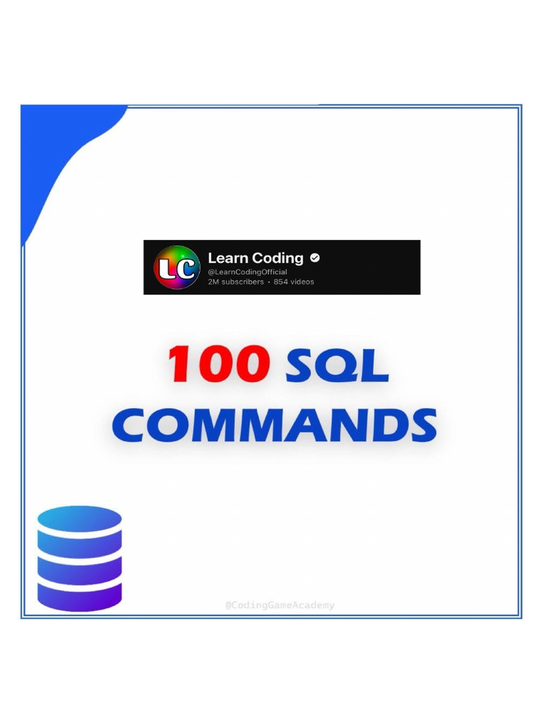 SQL Cheatsheet - 1 | PDF