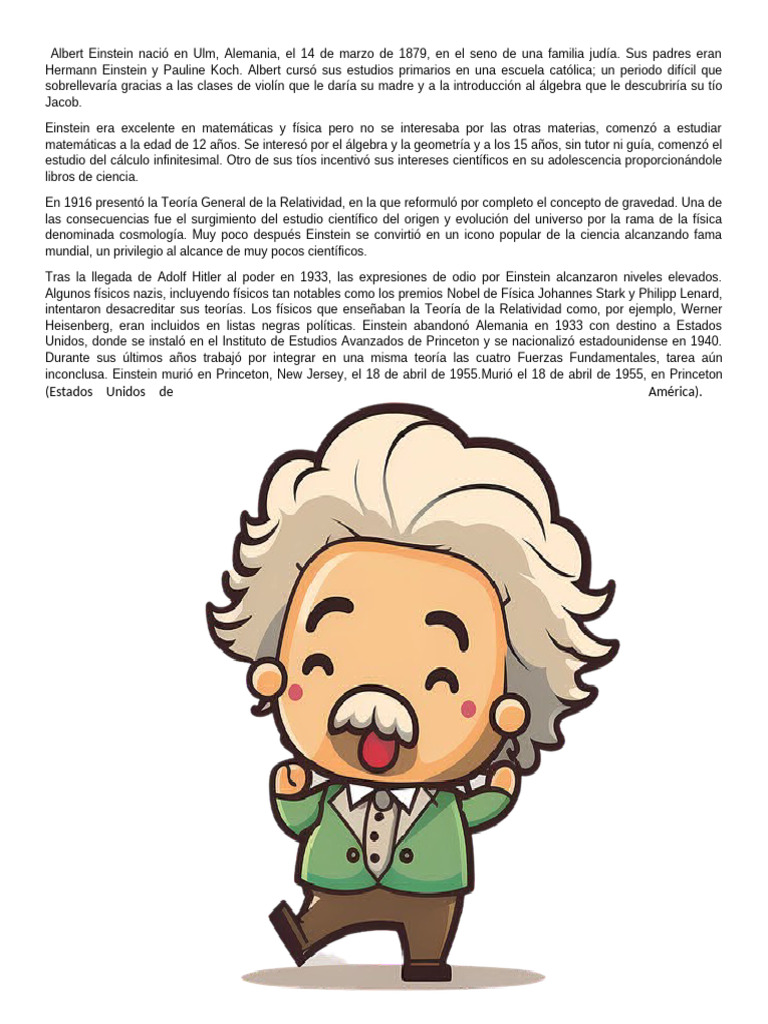 Vida y legado de Albert Einstein | PDF