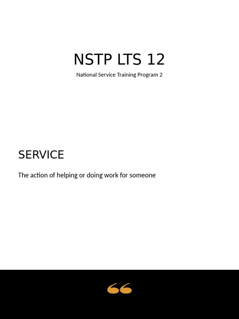 NSTP LTS 12 | PDF