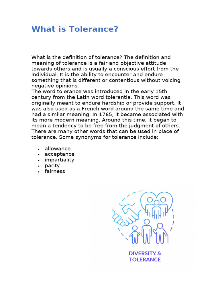 Understanding Tolerance | PDF