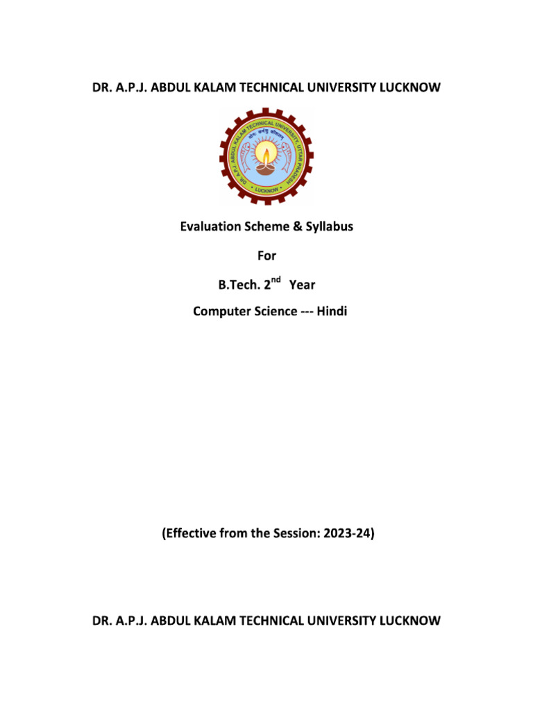 2nd Year Syllabus | PDF