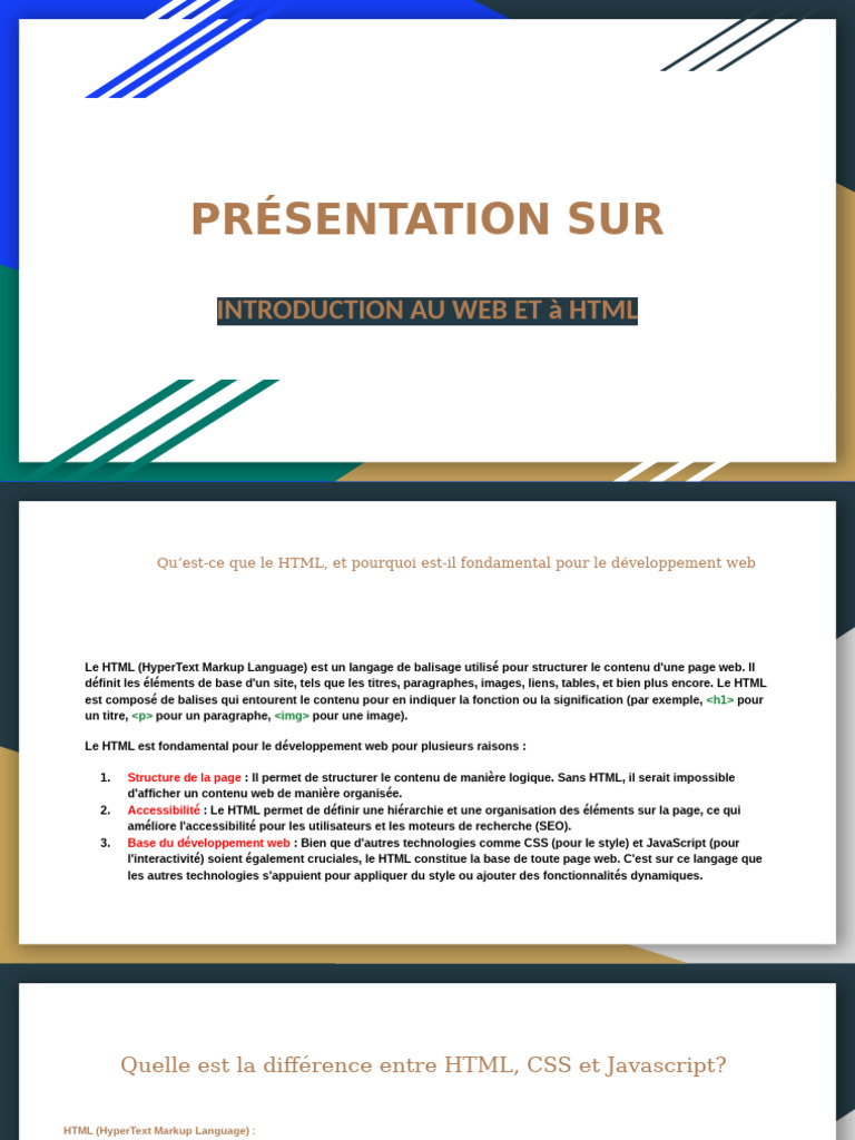 Introduction au HTML et développement web | PDF | Html | Internet
