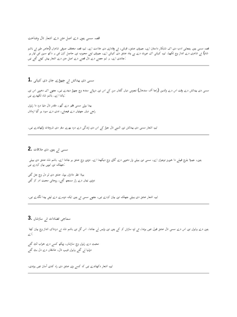 Qissa Sassi 208 | PDF