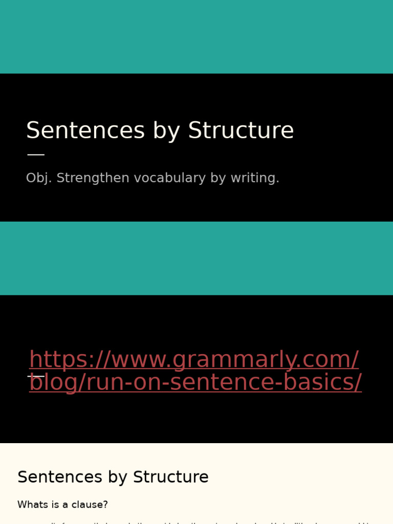 Sentences by Structure | PDF | Semantics | Language Mechanics