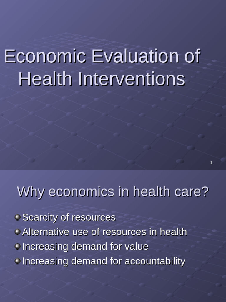 Economic Evaluation in health-1 | PDF | Economies | Economics