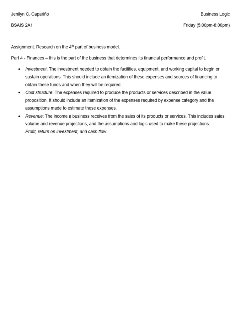 Business Model | PDF