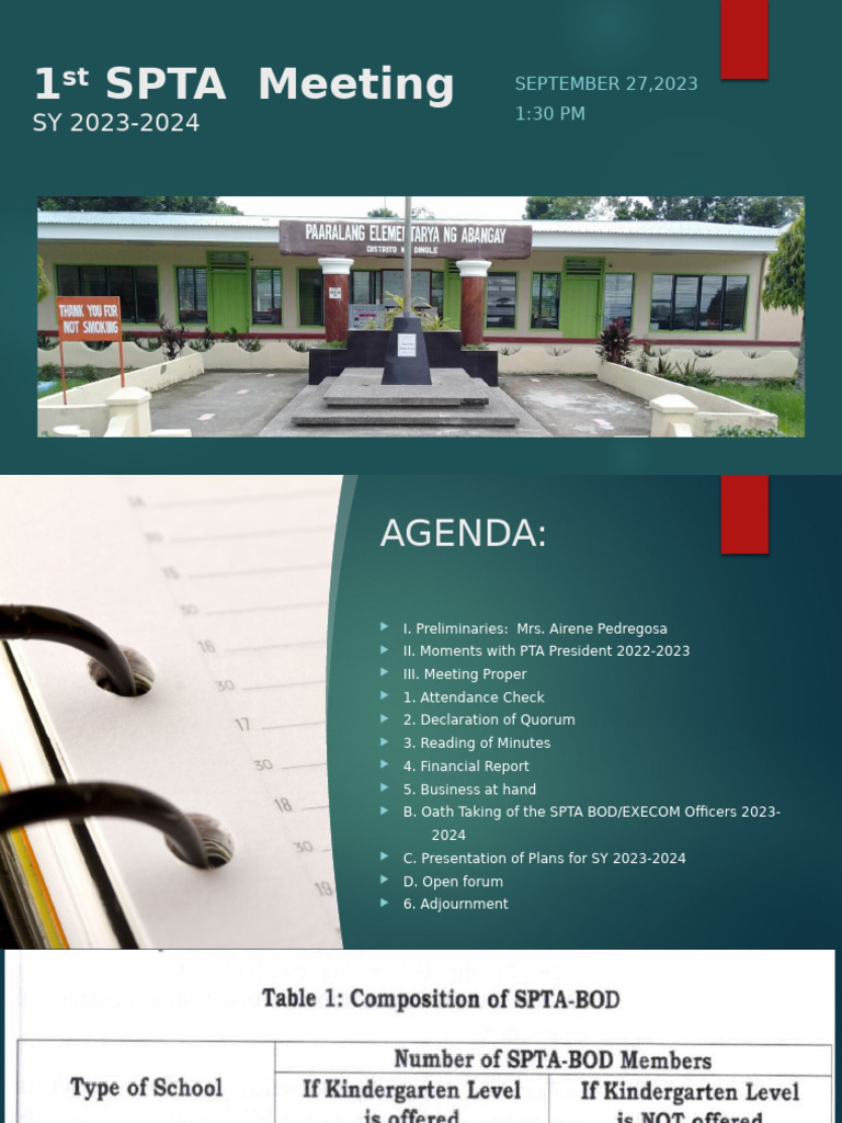 1st SPTA Meeting 2023 | PDF