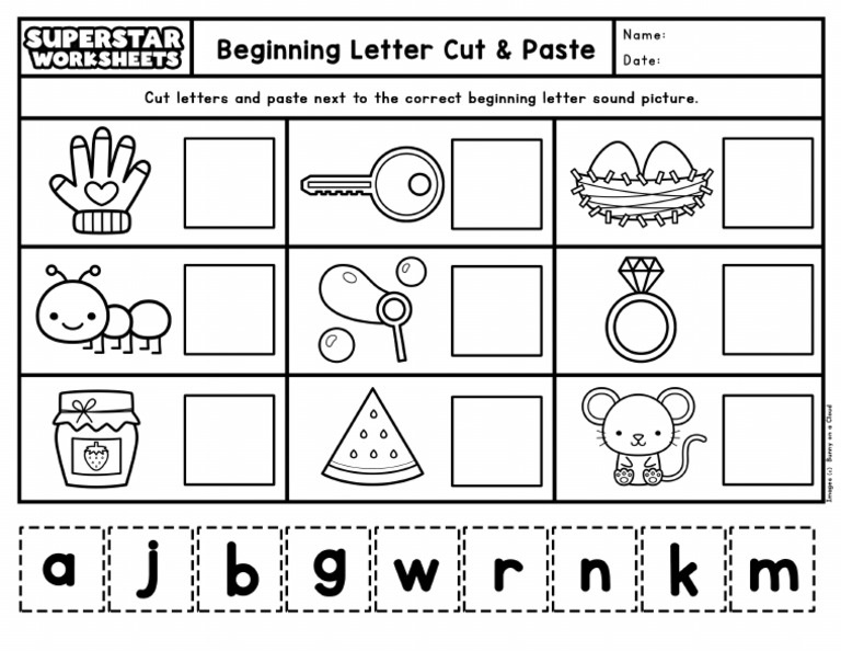 Beginning Letter Cut and Paste 1 | PDF