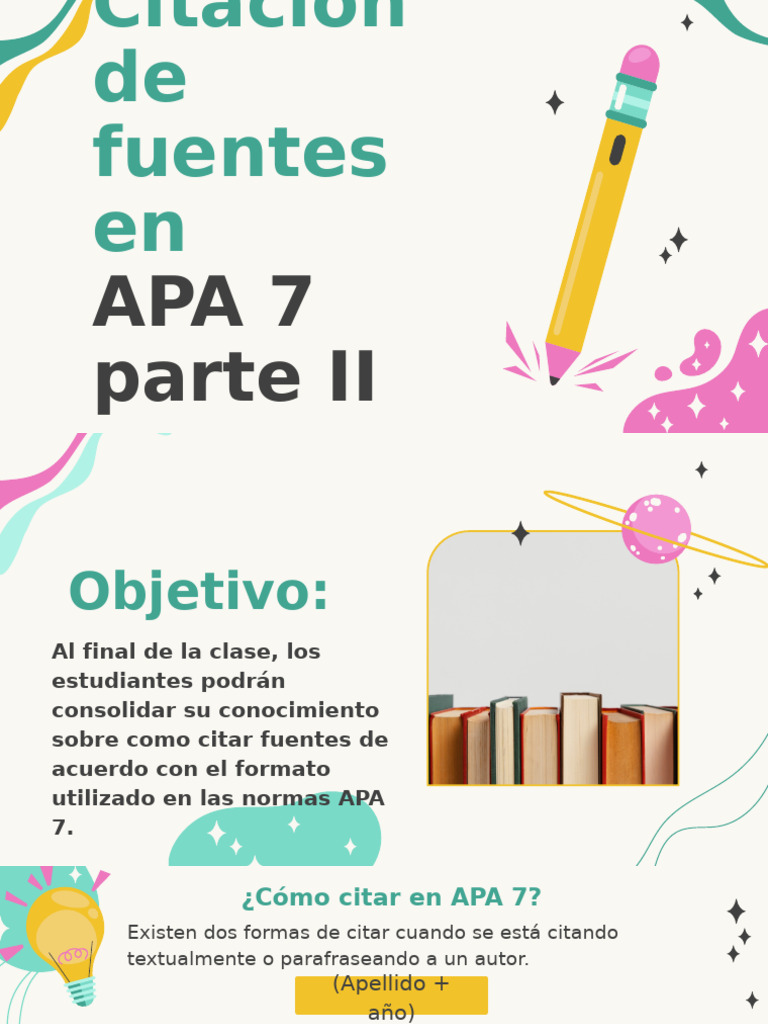 Citación de Fuentes en APA 7 | PDF | Literatura en español