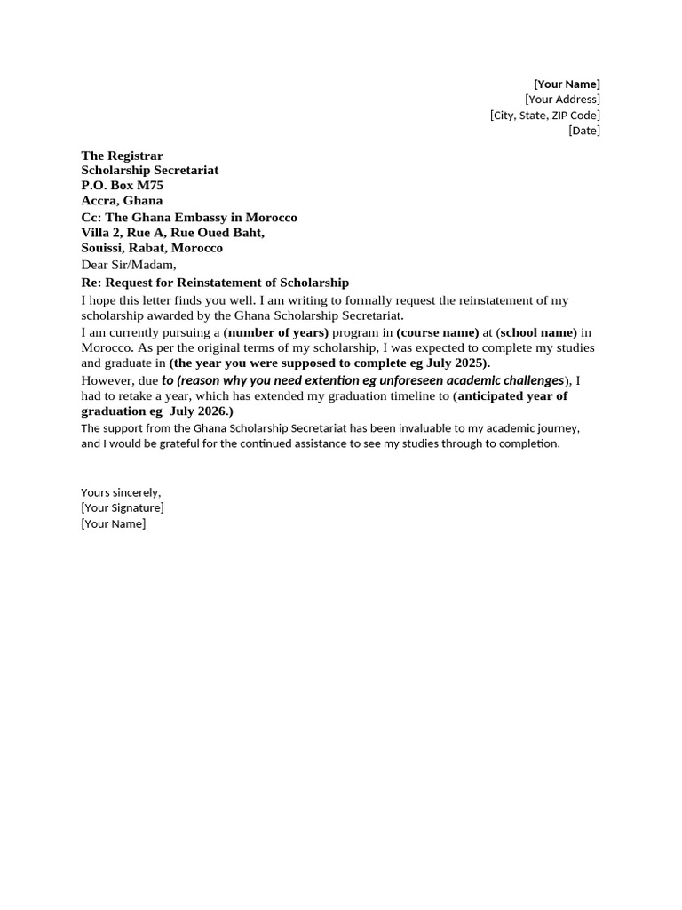 Extention Letter Sample | PDF