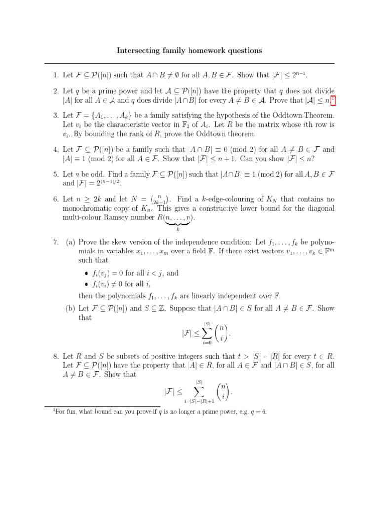 Advanced Set Theory Problems | PDF | Algebra | Functions And Mappings