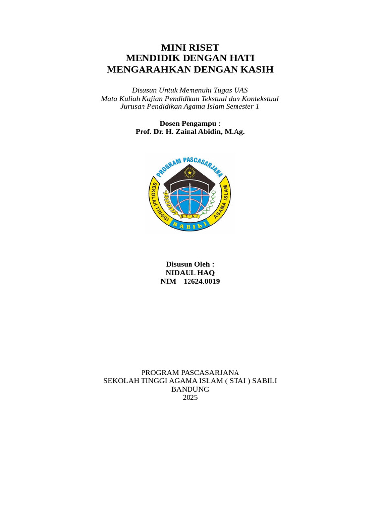 Nidaul Haq Mini Riset | PDF