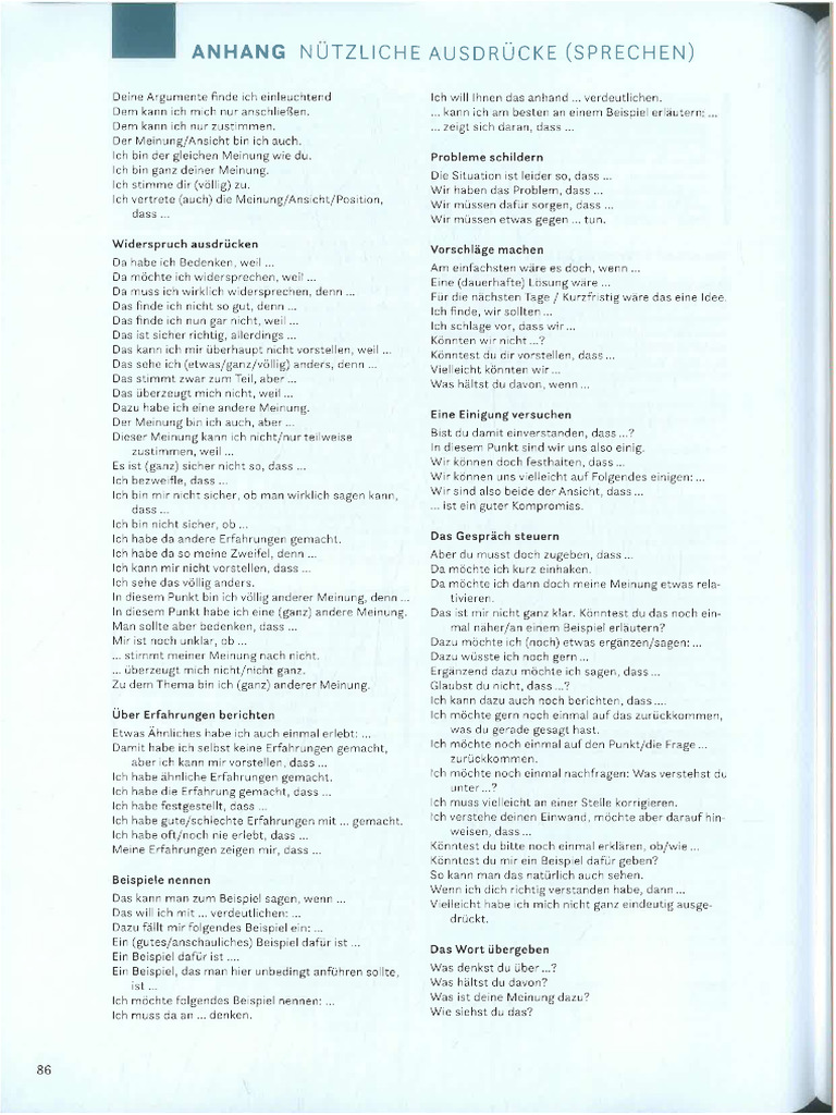 Nützliche Ausdrücke Sprechen | PDF
