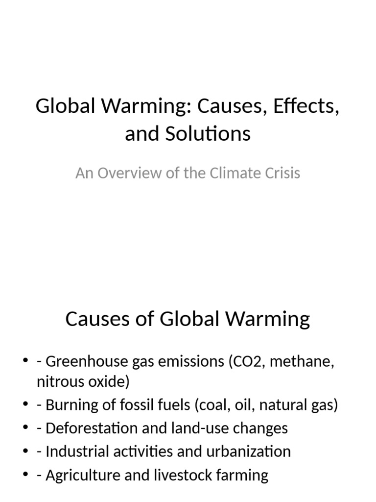 Global Warming: Causes, Effects & Solutions | PDF
