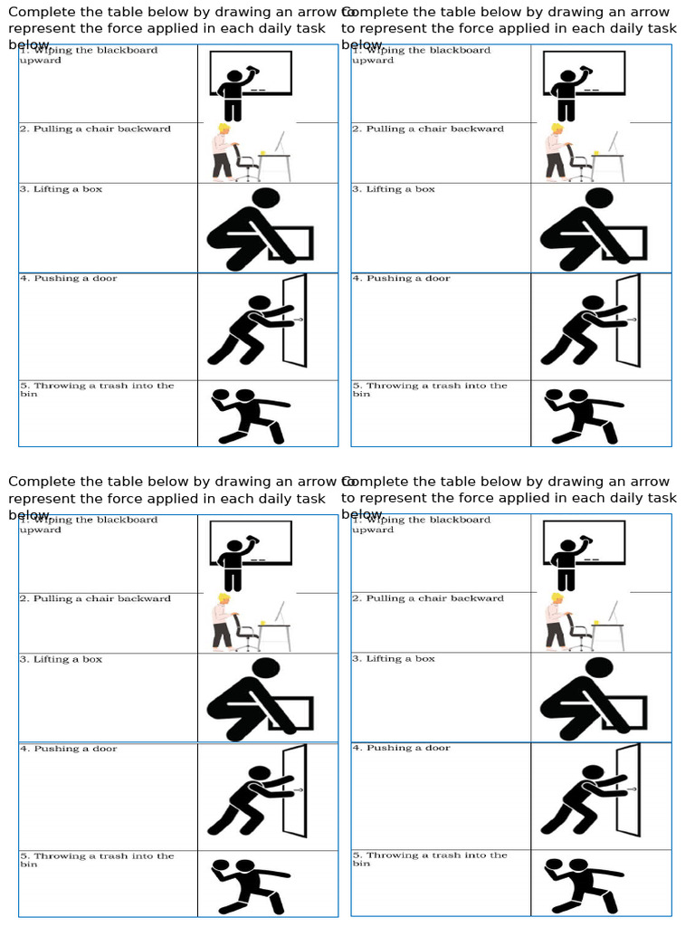 Force Arrows in Daily Tasks Guide | PDF