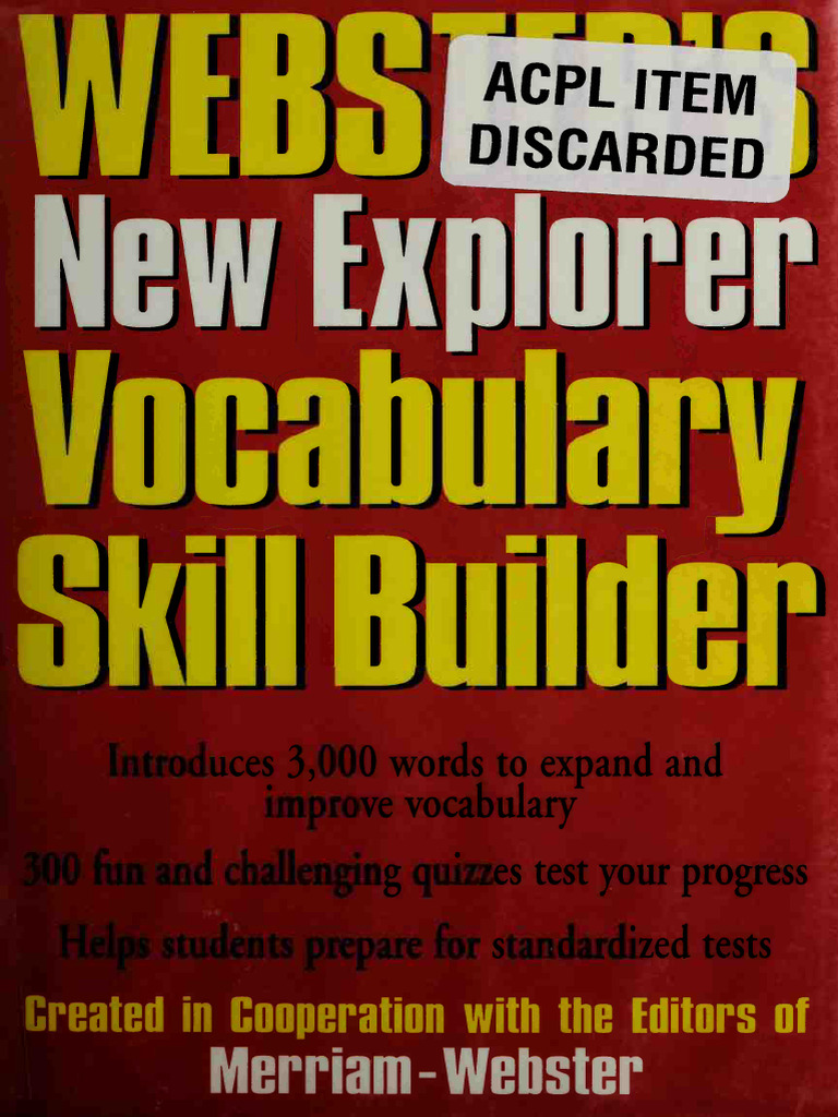 Webster's Vocabulary Skill Builder Guide | PDF | Hedonism | Pacifism