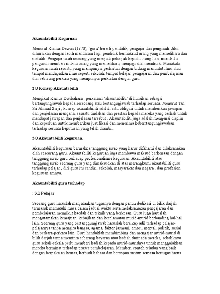 Akauntabiliti Keguruan | PDF