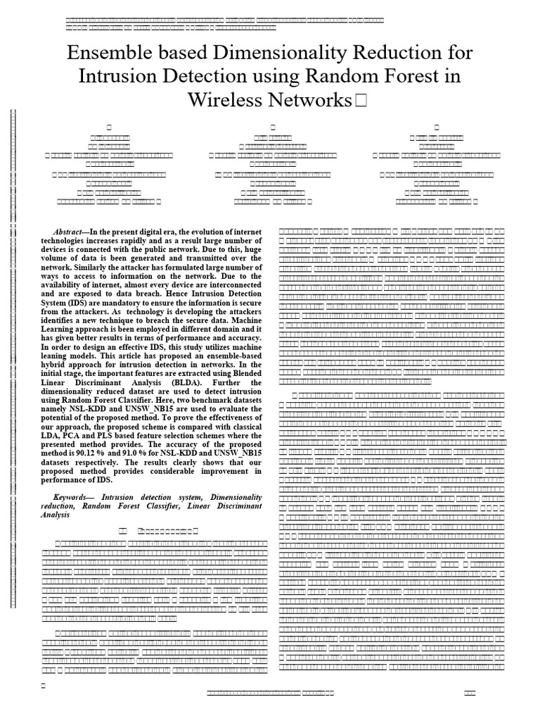 2023 Scopus Ensemble Based Dimensionality | PDF | Sensitivity And Specificity | Statistical ...