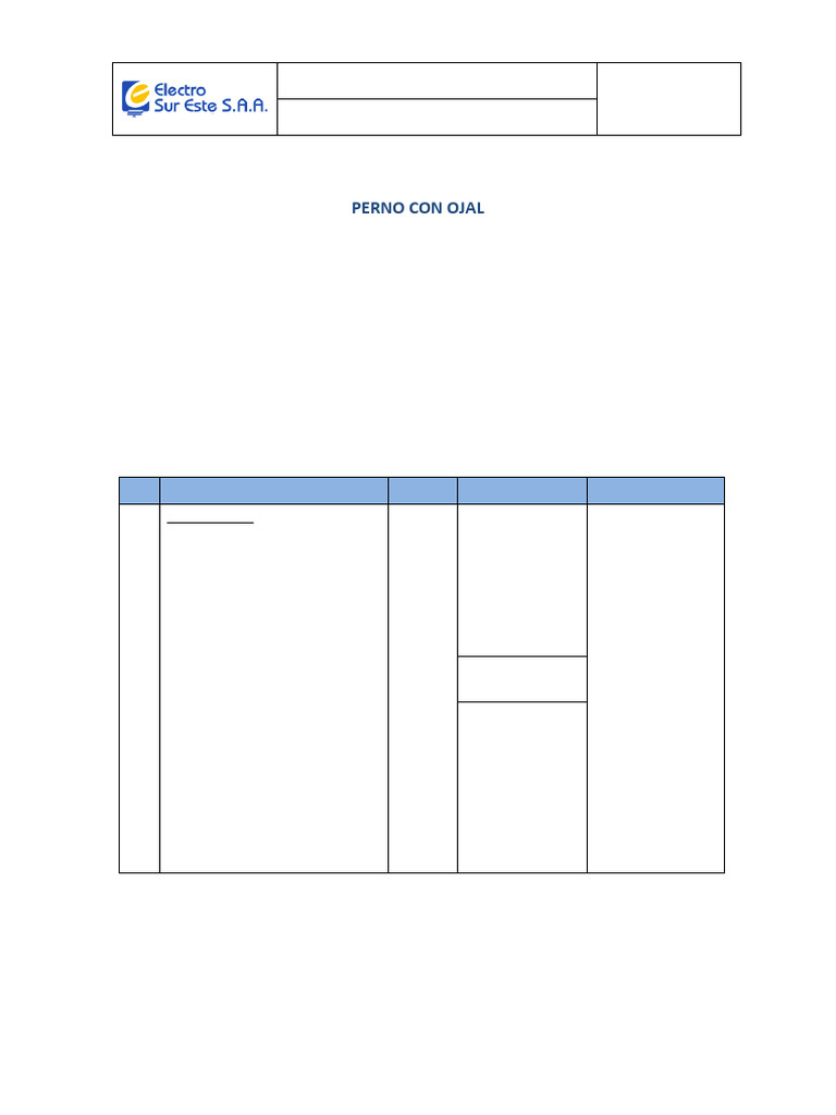 Perno Con Ojal | PDF