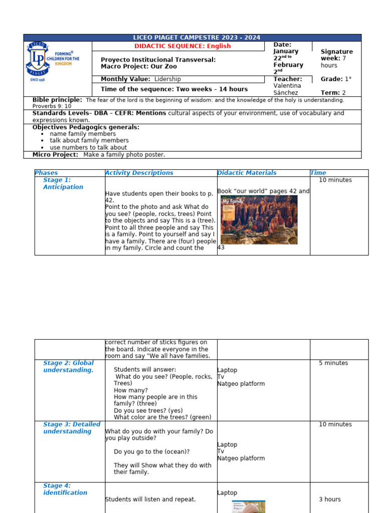 2nd Term 1° #5 January 22th to February 2nd | PDF | Linguistics ...