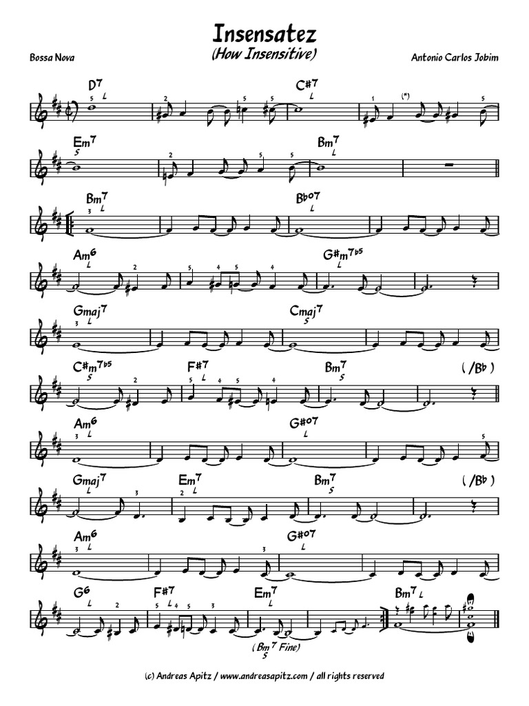 insensatez_leadsheet | PDF | Popular Music