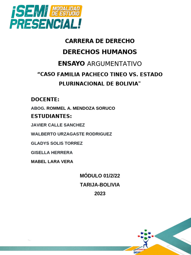 Caso Familia Pacheco Ddhh. | PDF | Bolivia | Perú