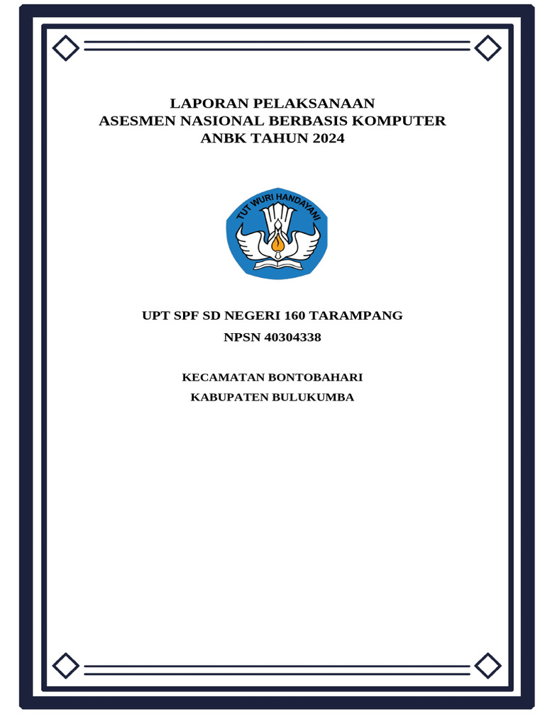 Laporan Pelaksanaan ANBK SD | PDF