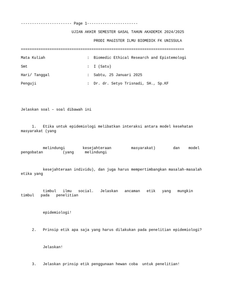 Biomedic Ethical Research and Epistemologi | PDF