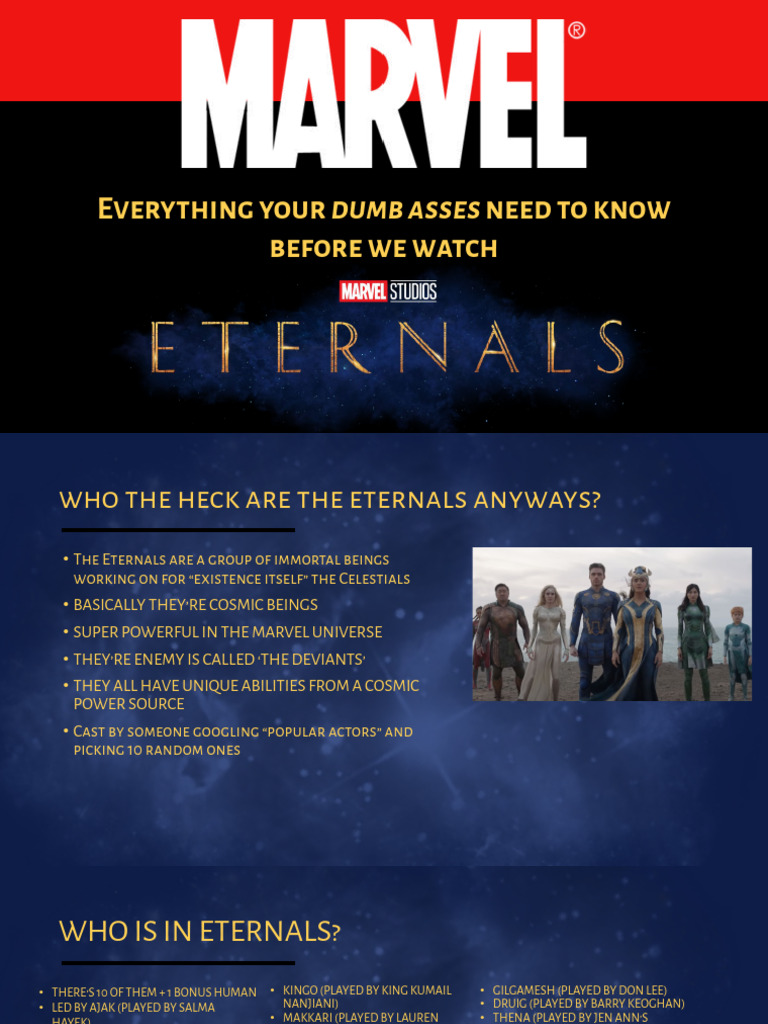 Eternals: Essential Movie Guide | PDF | Marvel Comics | Marvel ...
