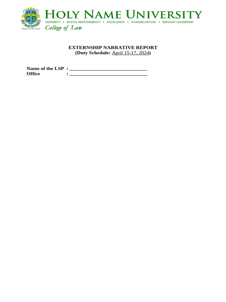 Clep Narrative Report | PDF