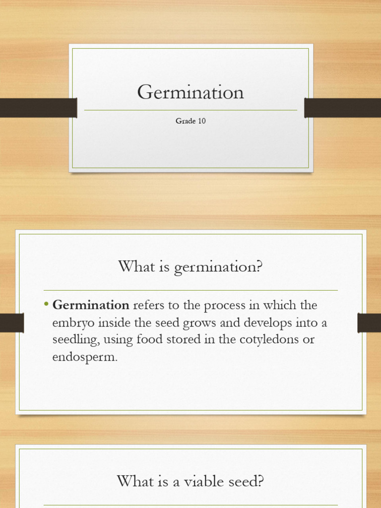Germination notes grade 10 | PDF