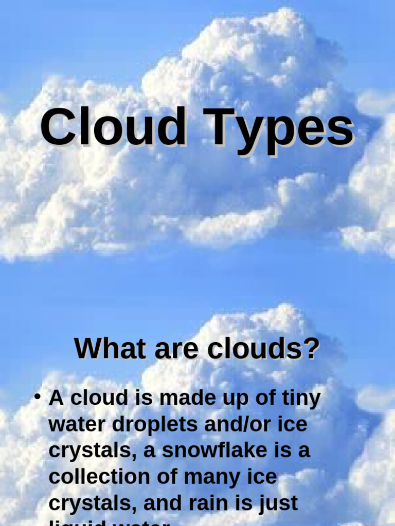 Cloud Types and Classifications | PDF