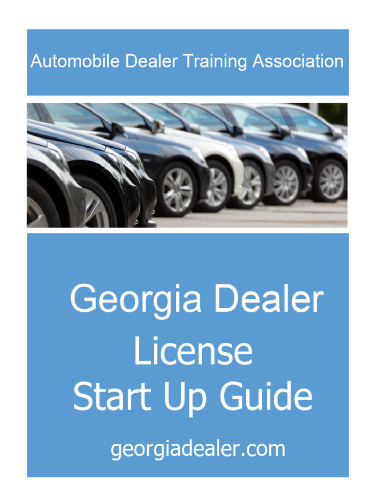 Georgia Dealer License Application Guide | PDF | Car Dealership | Taxes