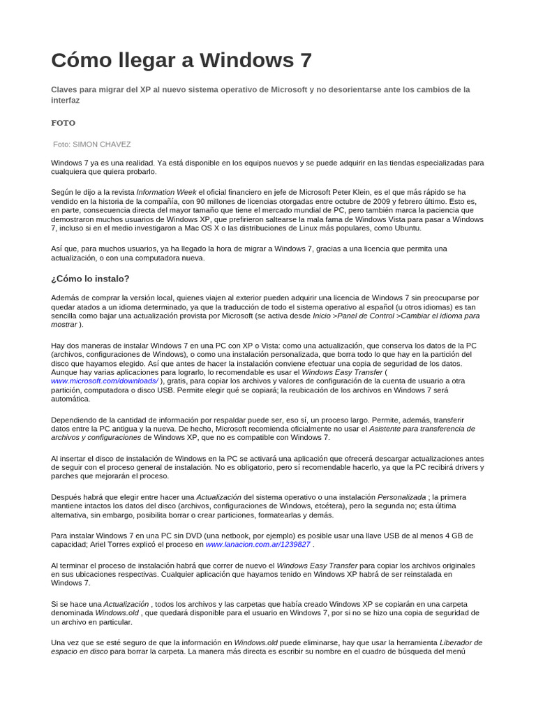 Cómo Llegar A Windows 7 | PDF | Windows 7 | Microsoft Windows