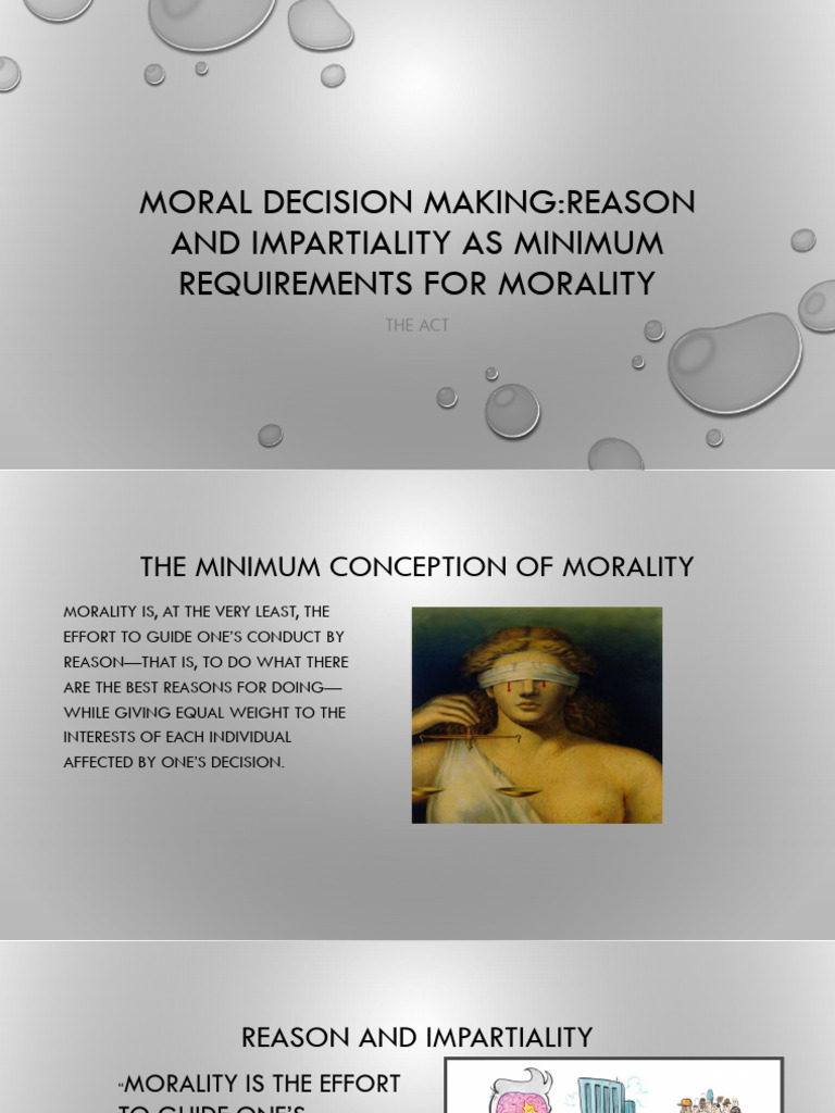 Moral Decision Making: Reason & Impartiality | PDF | Reason | Concept