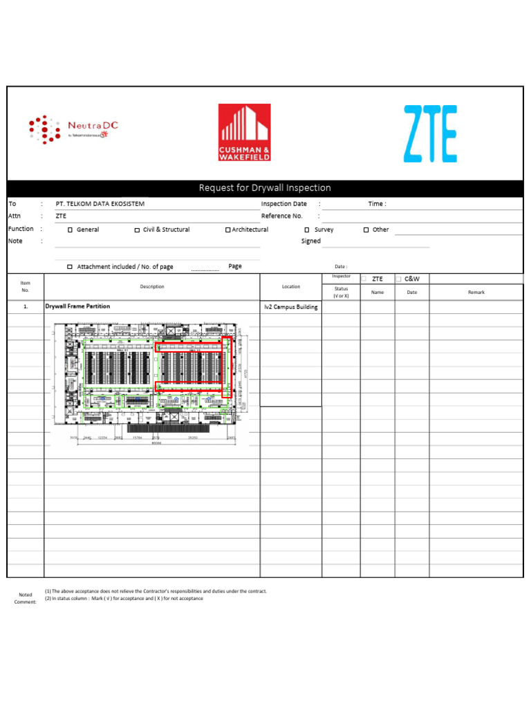 Cover Inspection Drywall Frame Partition | PDF