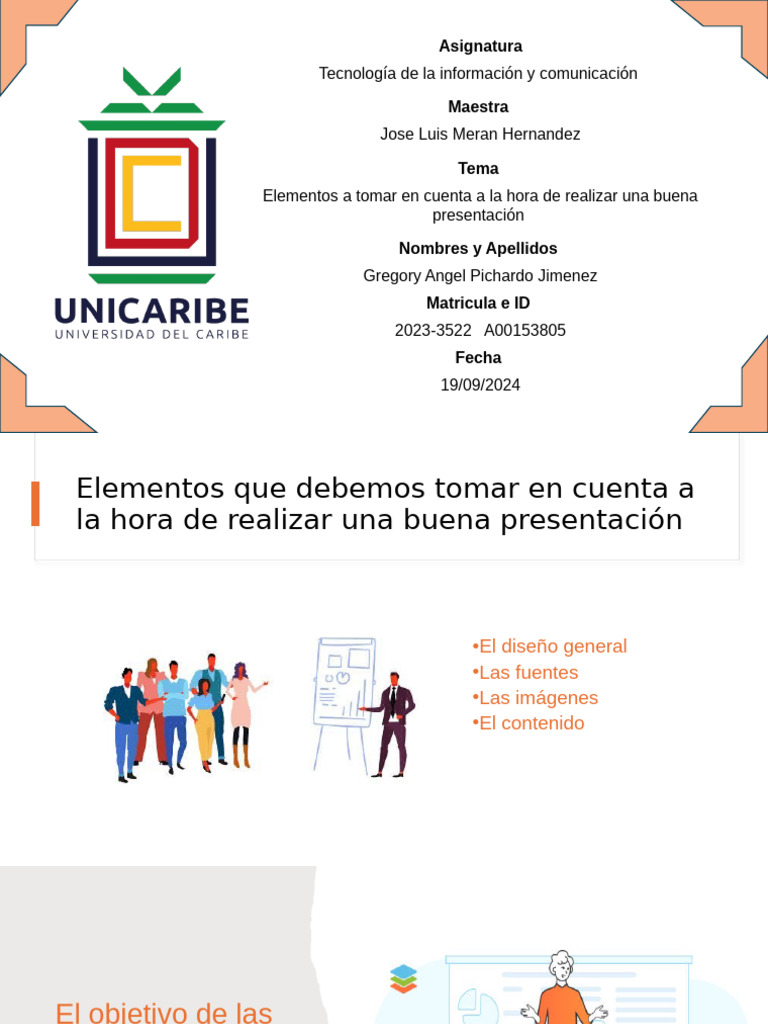 Gregory A. Pichardo Jimenez (A00153805) Elementos A Tomar en Cuenta A La Hora de Realizar Una ...