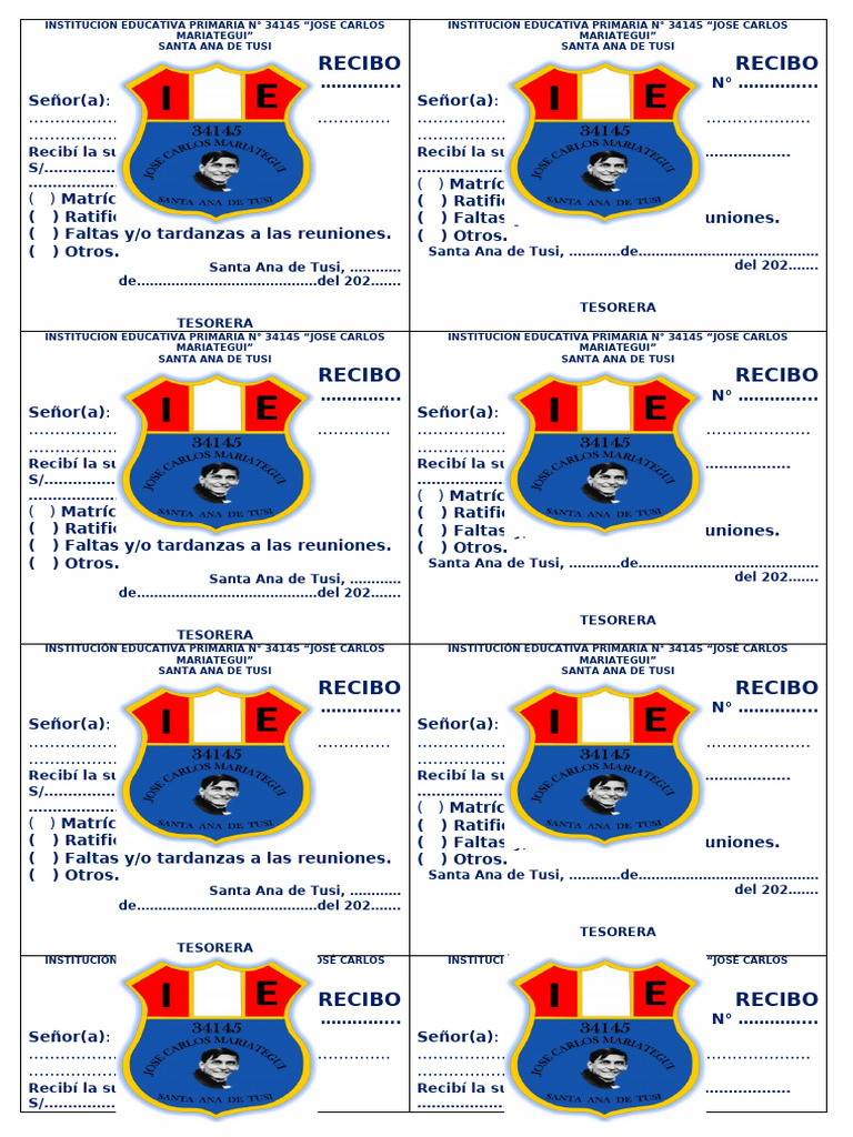 Recibo de Apafa Jose Carlos Mareategui 2025 | PDF