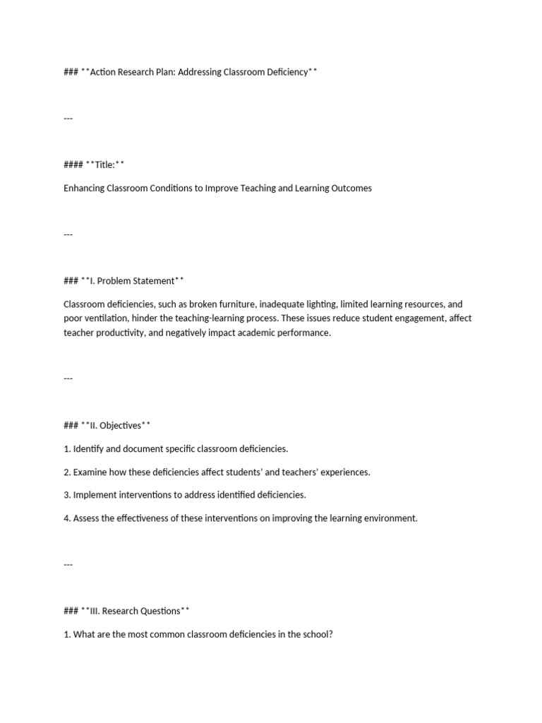 Action Research Pdf Classroom Teachers