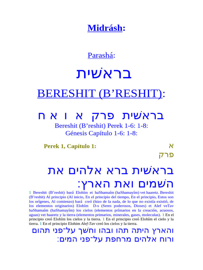 Creación en Génesis: Días 1-5 | PDF | Jardín del Edén | Víspera