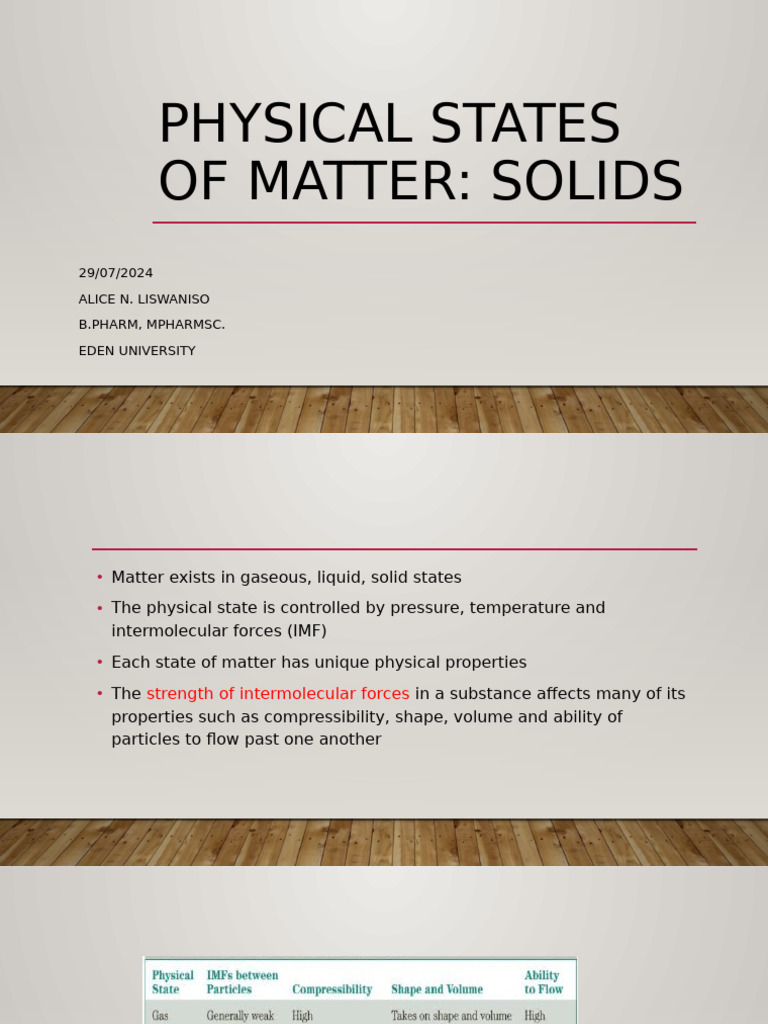 Unit 2 - Physical States of Matter 1 | PDF | Crystal Structure | Crystal