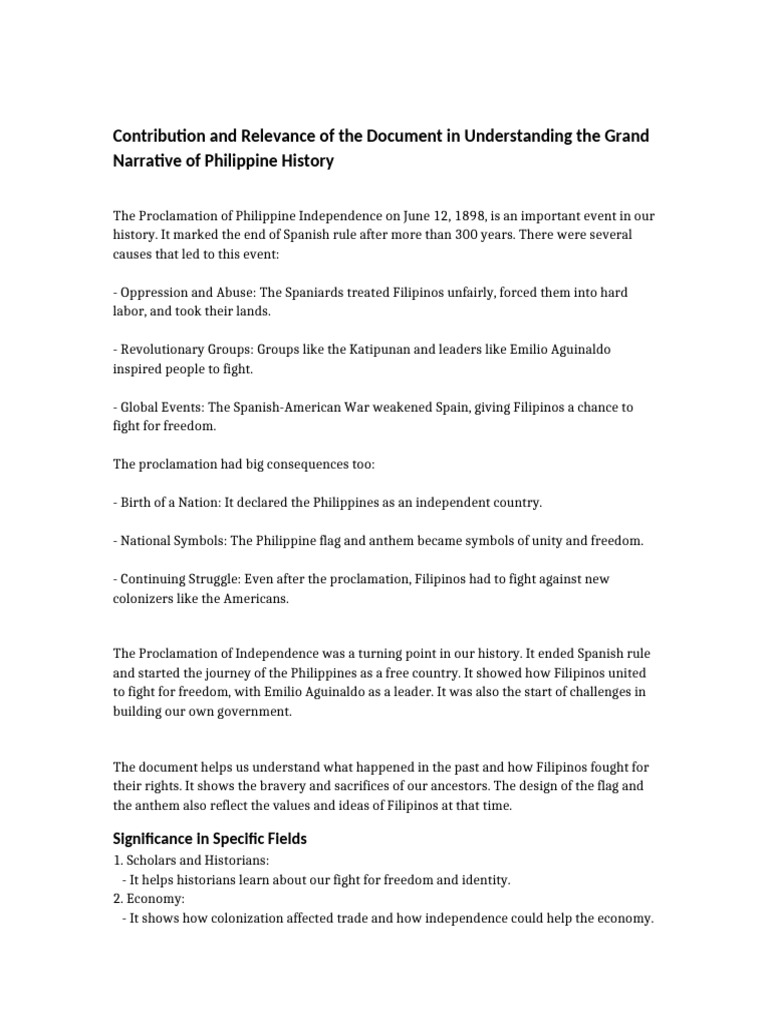 Philippine Independence Insights | PDF