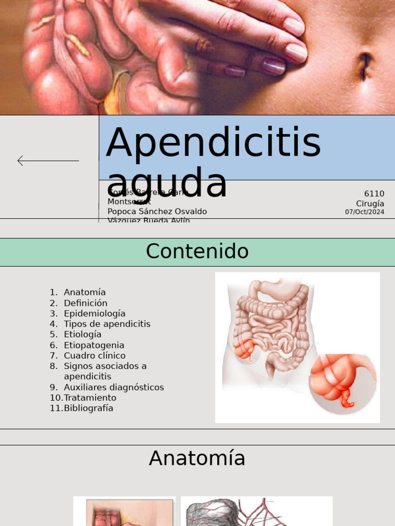Apendicitis Aguda | PDF | Medicina | Especialidades Medicas